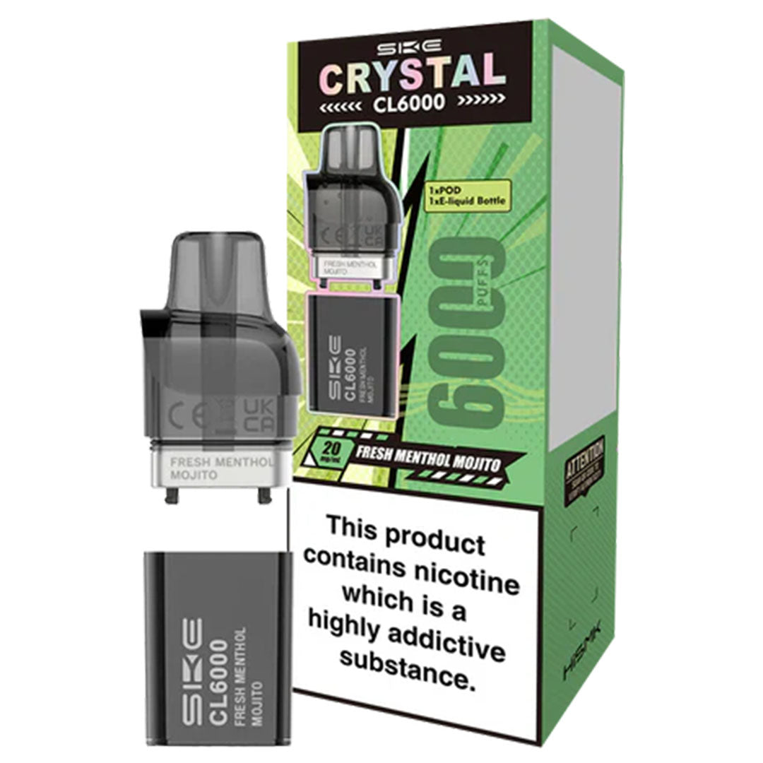 SKE Crystal CL6000 Prefilled Pods – Vapin Loud